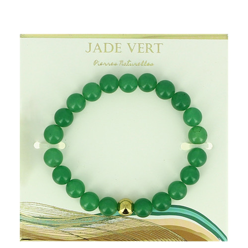 Bracelet en Jade vert Pierres Naturelles SAGA Cosmetics